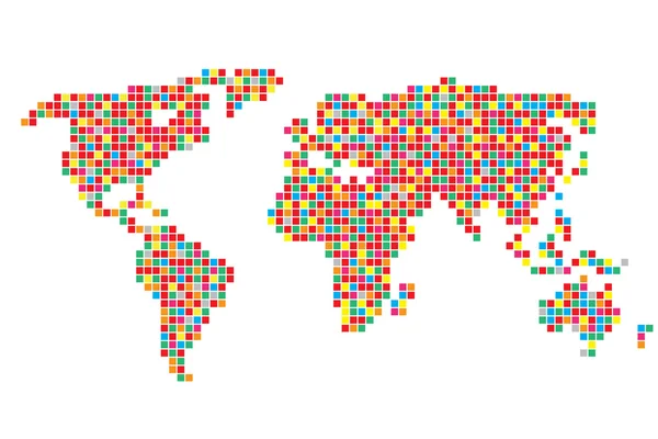 100,000 World map pixels Vector Images | Depositphotos