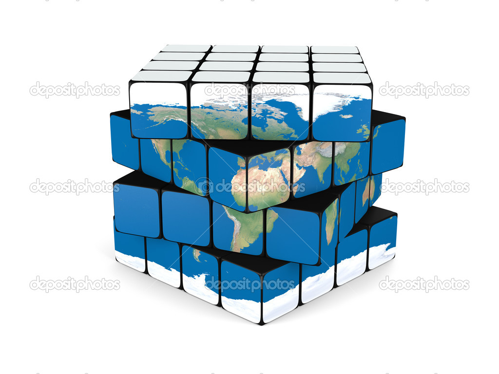 Earth cube Stock Photo by ©tom.griger 24864381