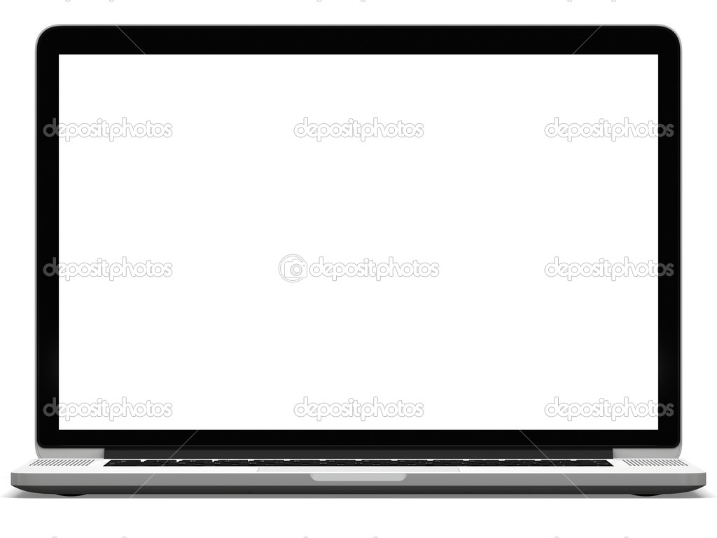 laptop met wit scherm — Stockfoto © tom.griger #34560063