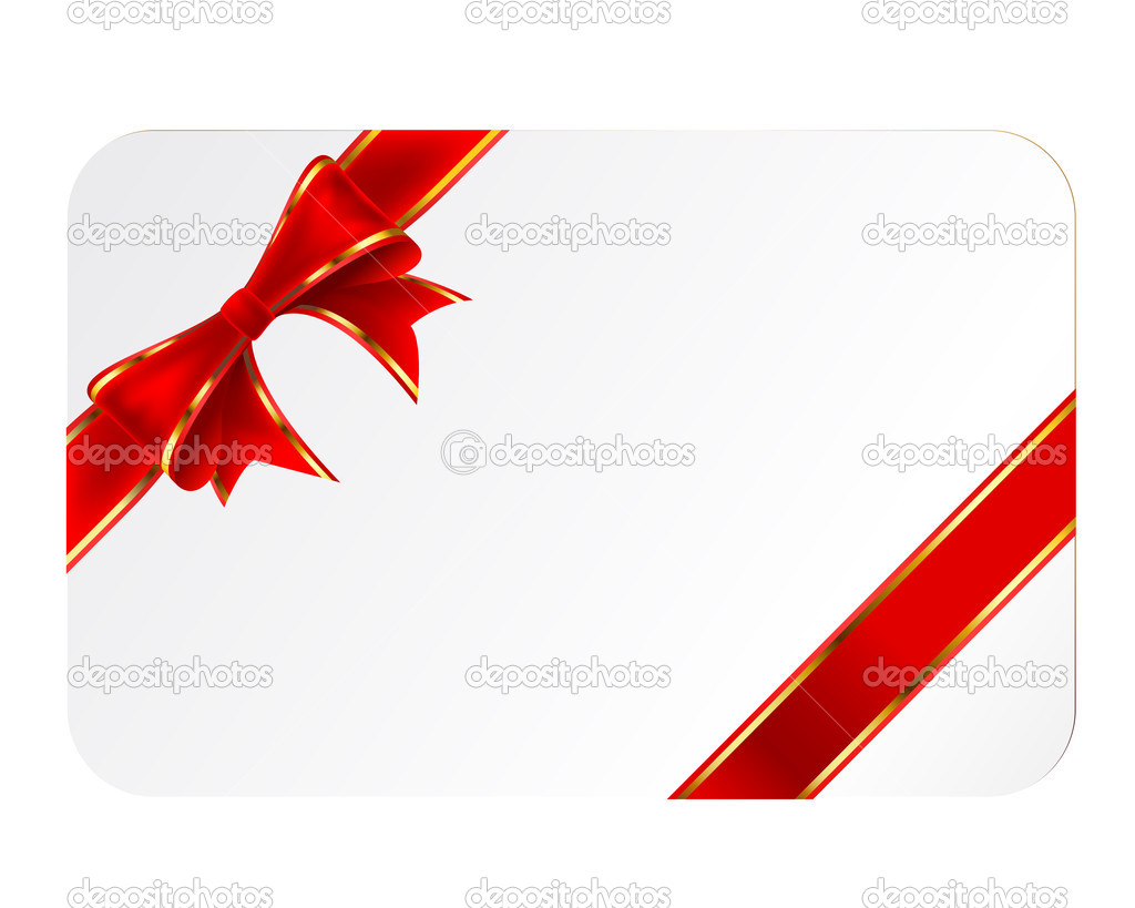 Card with ribbon Stock Vector Image by ©cherkas #14772547