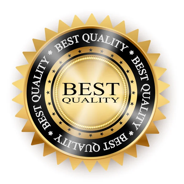 Best quality 100 percent guaranteed golden label, vector illustration ...