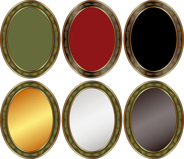 Golden oval background — Stock Vector © mtmmarek #10745369