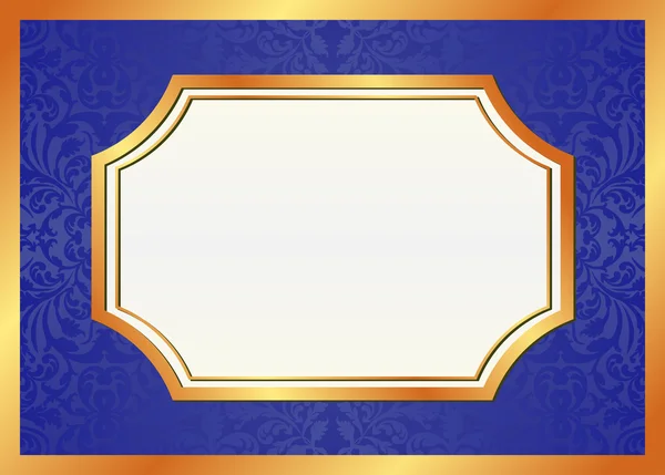 Marco azul dorado Imágenes Vectoriales, Gráfico Vectorial de Marco azul ...