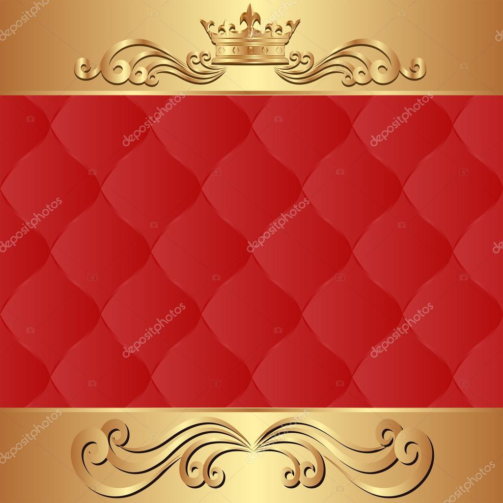 Royal Red And Gold Background