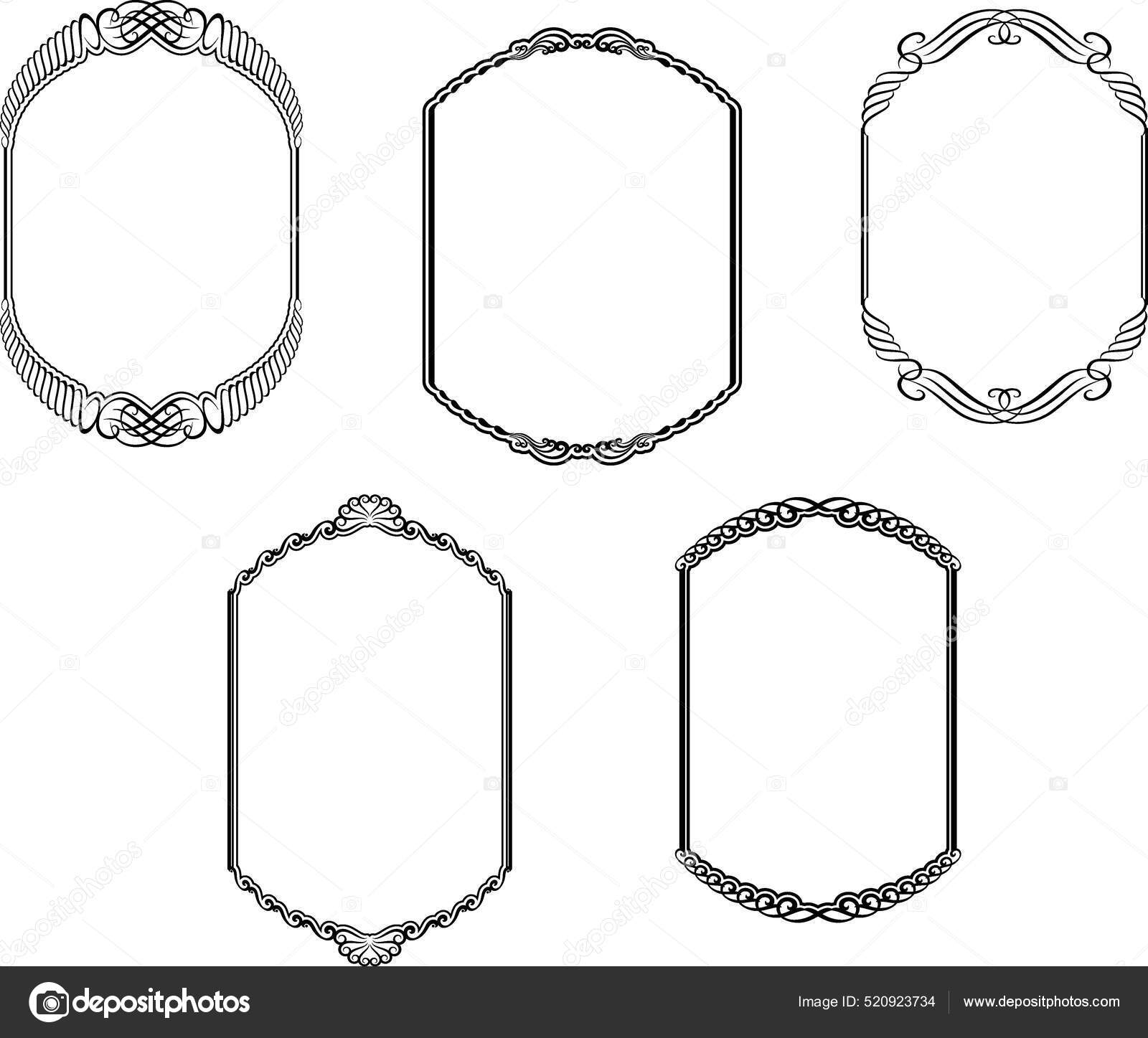Set Decorative Frames Vector Illustration Stock Vector by ©mtmmarek ...