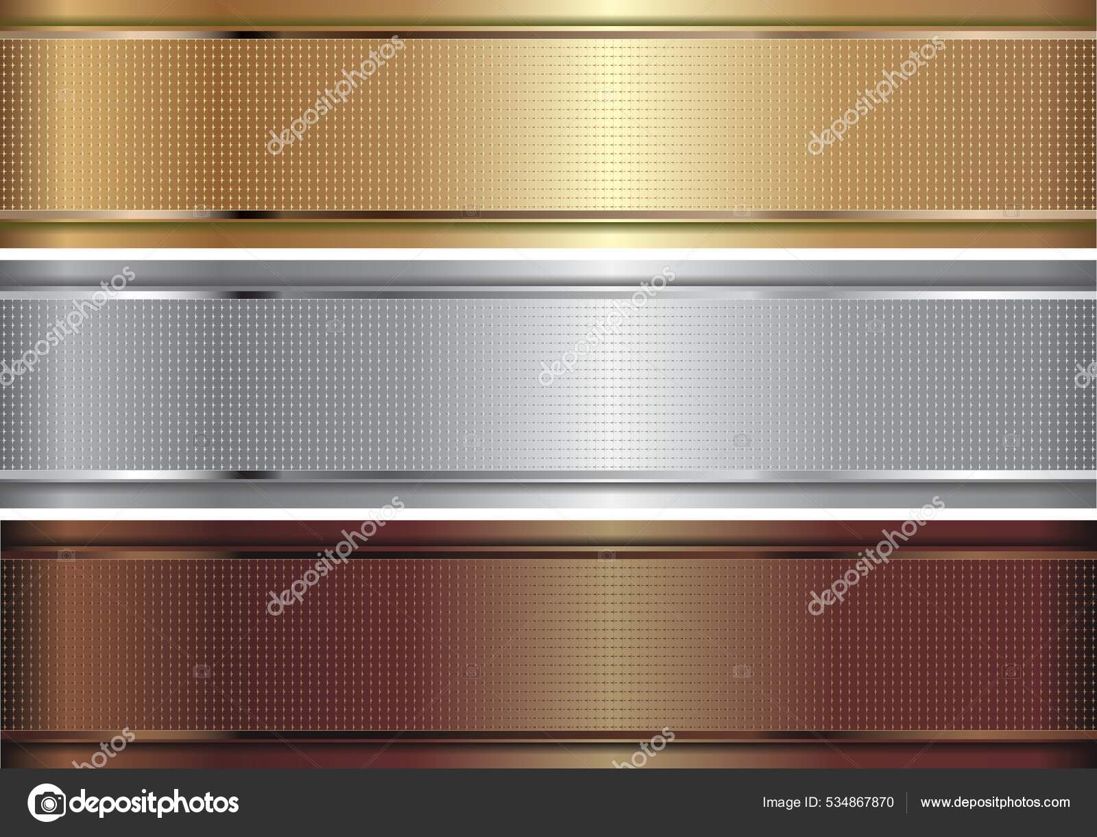 Golden Silver Bronze Metallic Banners Stock Vector Image by ©mtmmarek ...