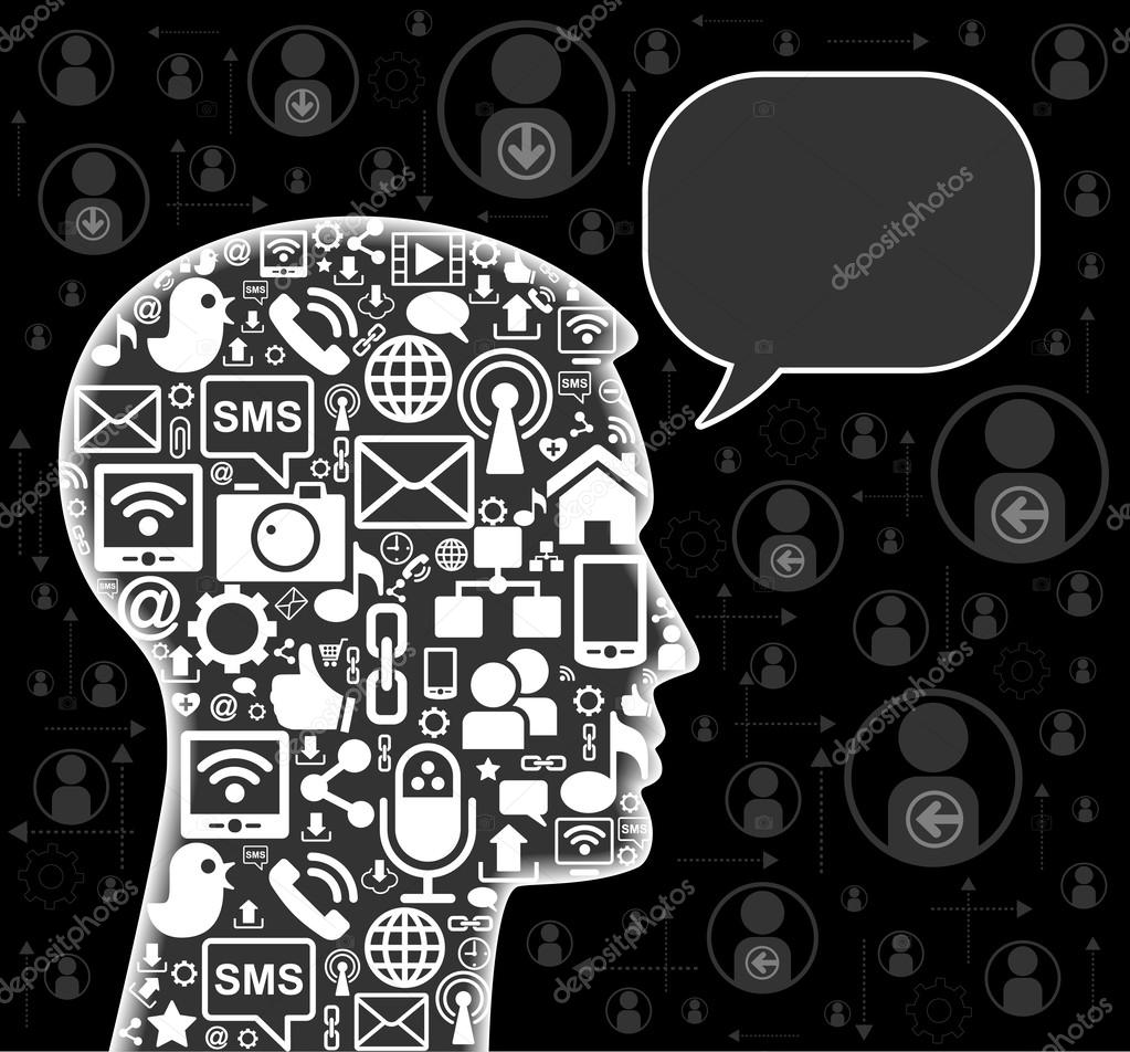 Head of the communication icons Stock Vector Image by ©VLADGRIN #30213945