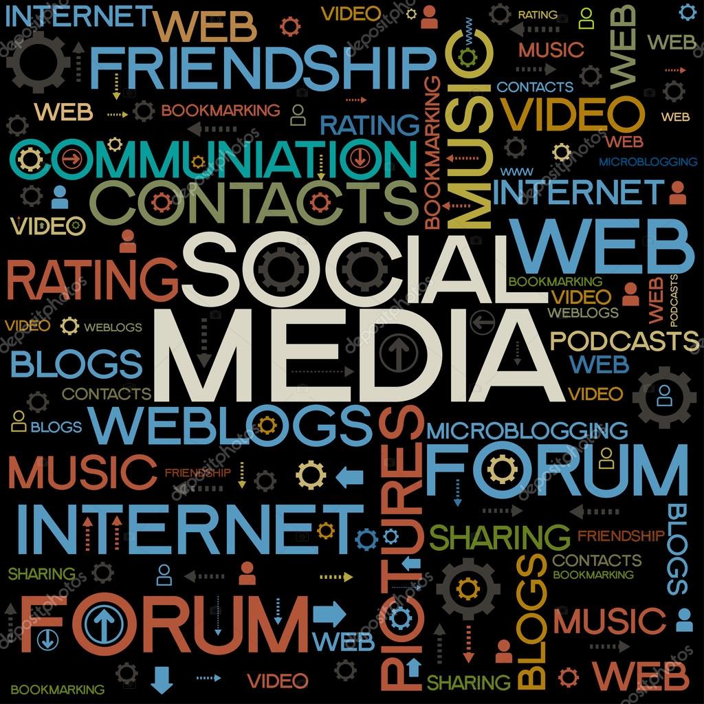 Social Media backgrounds with the words Stock Vector by ©VLADGRIN 30545769