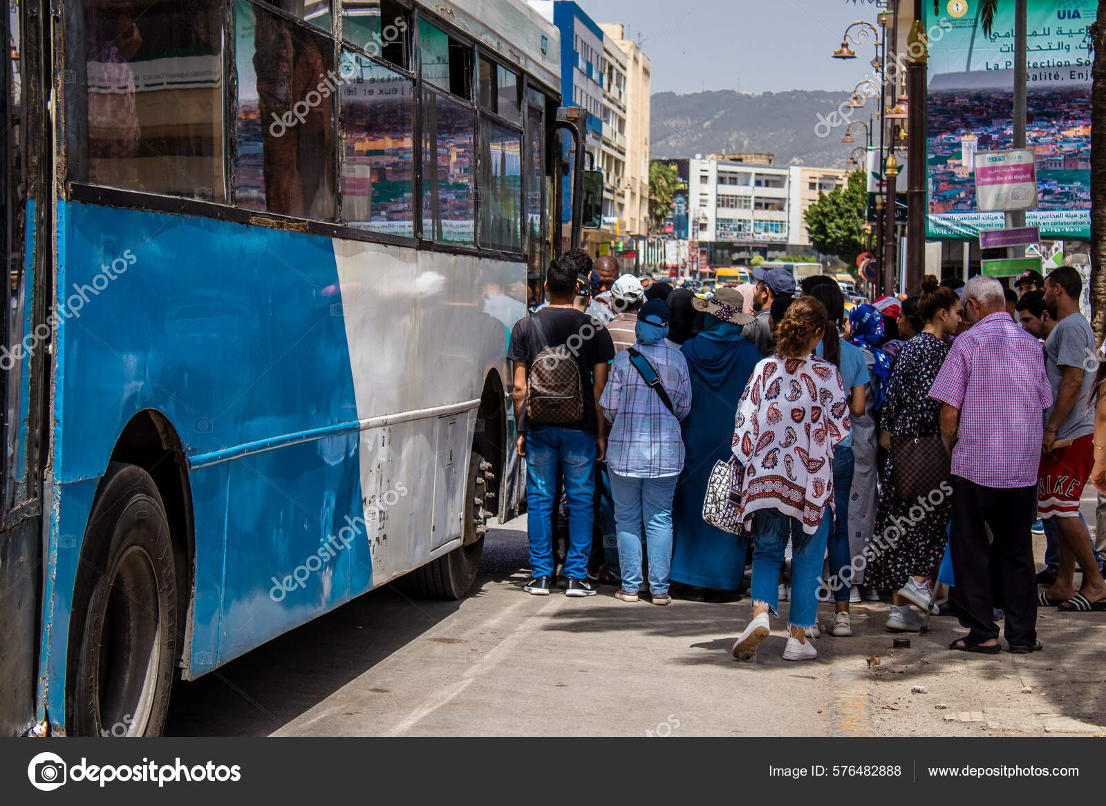 Fez Morocco June 2022 Bus Driving Streets Fez Coronavirus Outbreak ...