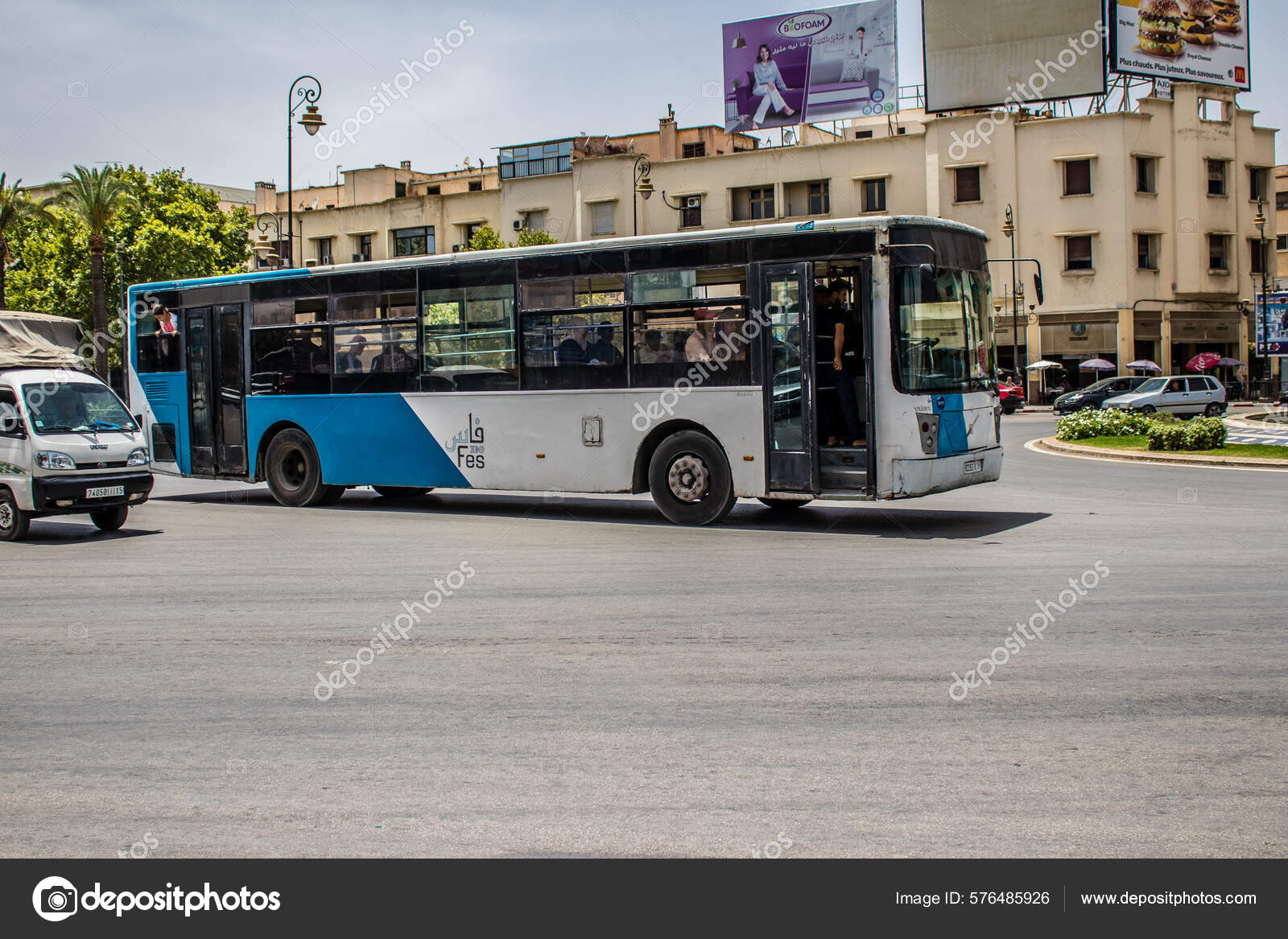 Fez Morocco June 2022 Bus Driving Streets Fez Coronavirus Outbreak ...