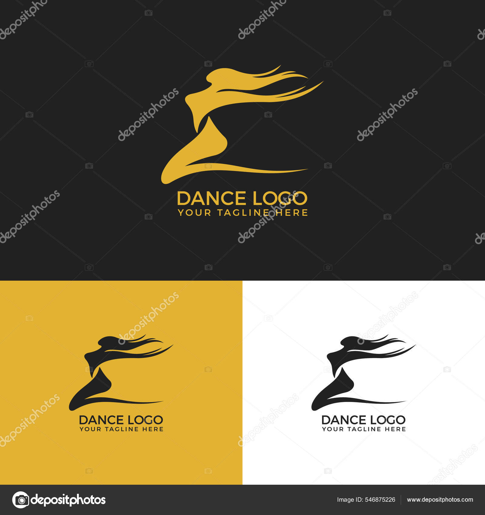 Show Dance Logo Template Stock Vector Image by ©AminHossain #546875226