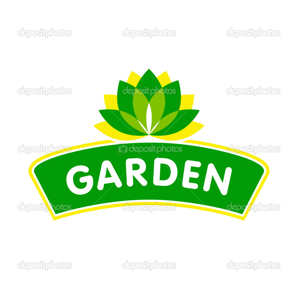 Garden symbol with flower — Stock Vector © Loca #47753881