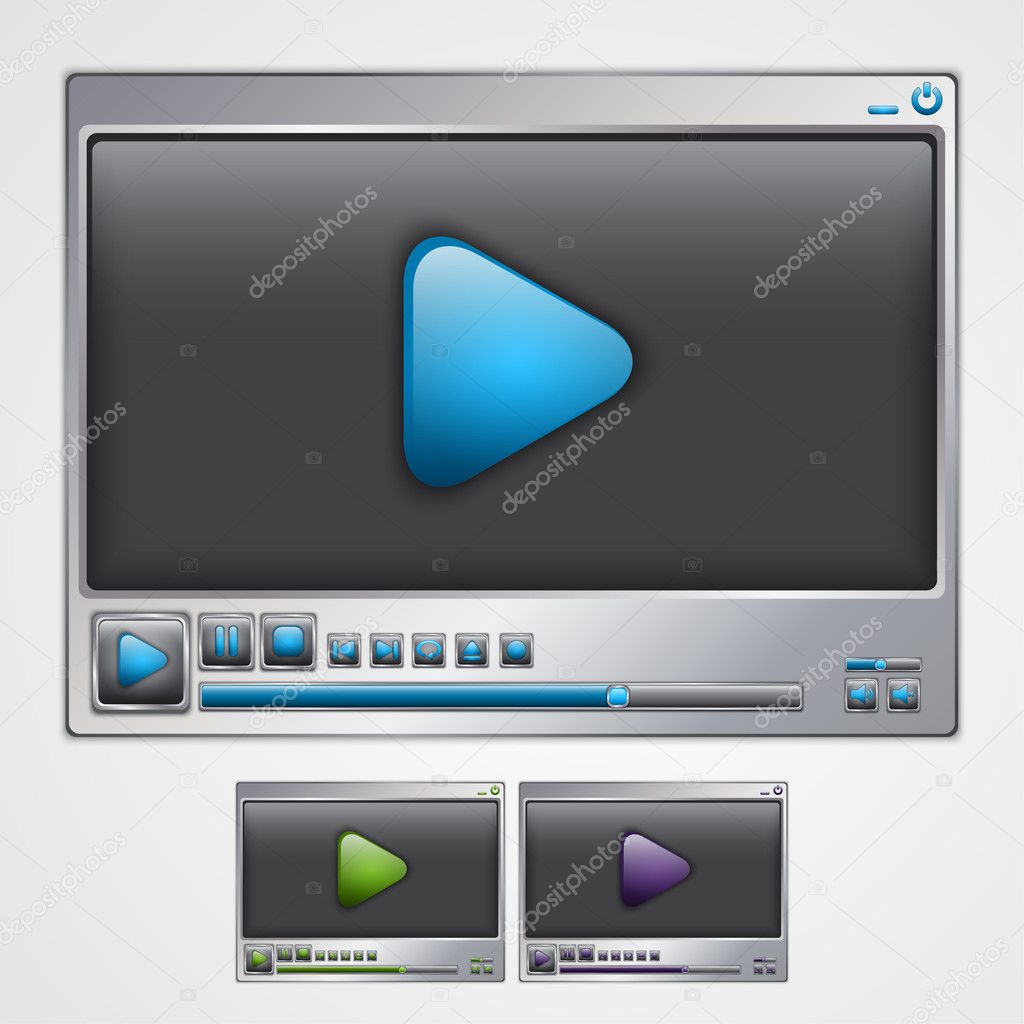 Video player interface. Stock Vector Image by ©werta.w #12568720