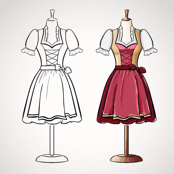 Dirndl Stock Vectors, Royalty Free Dirndl Illustrations | Depositphotos®