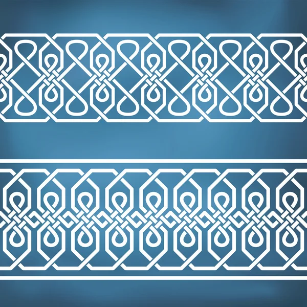 Seamless geometric tiling borders — Stock Vector © werta.w #48541673