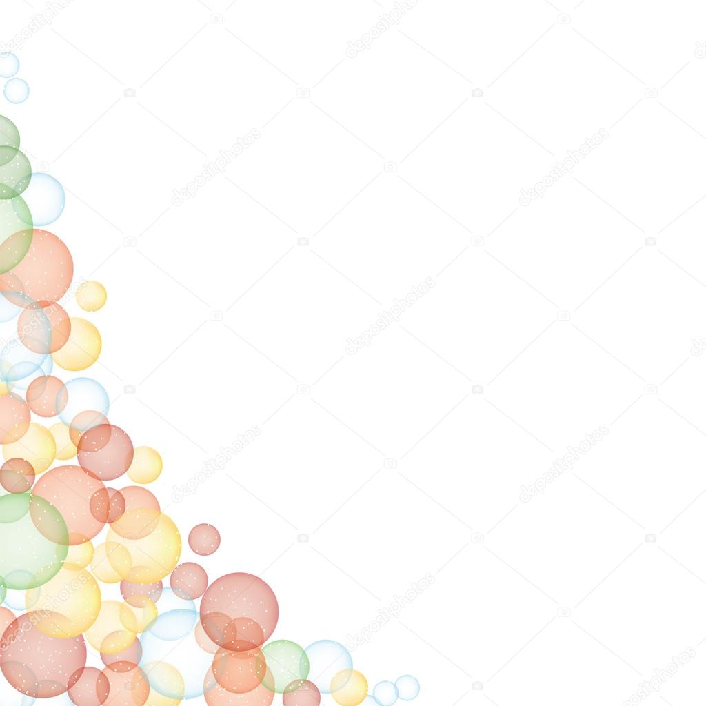 Multi-colored bubbles or bokeh framing edge of page Stock Vector Image ...