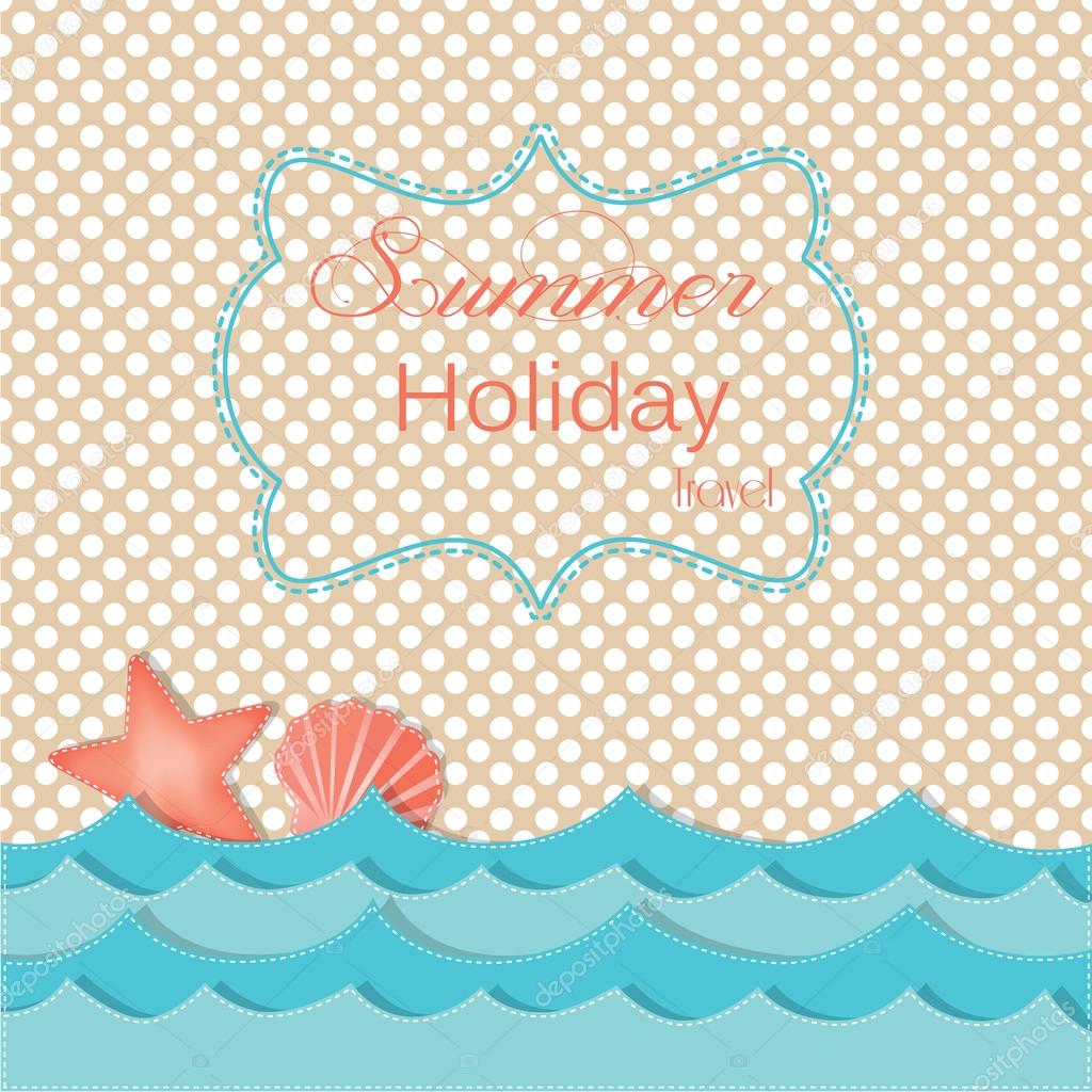 Beach and ocean layout with starfish and shells Stock Vector by ©sjhuls ...