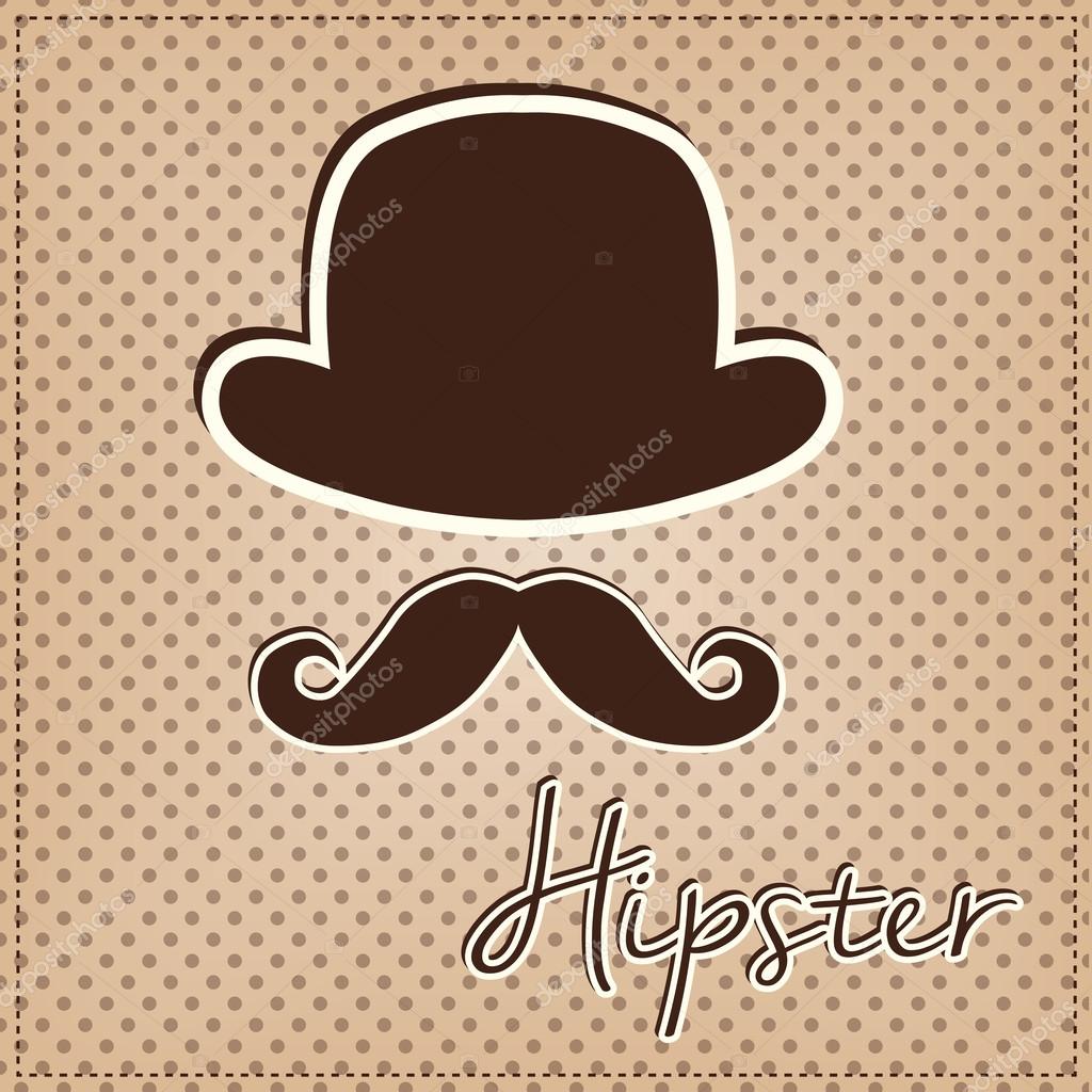Bowler hat and mustache Stock Vector Image by ©sjhuls #46657283