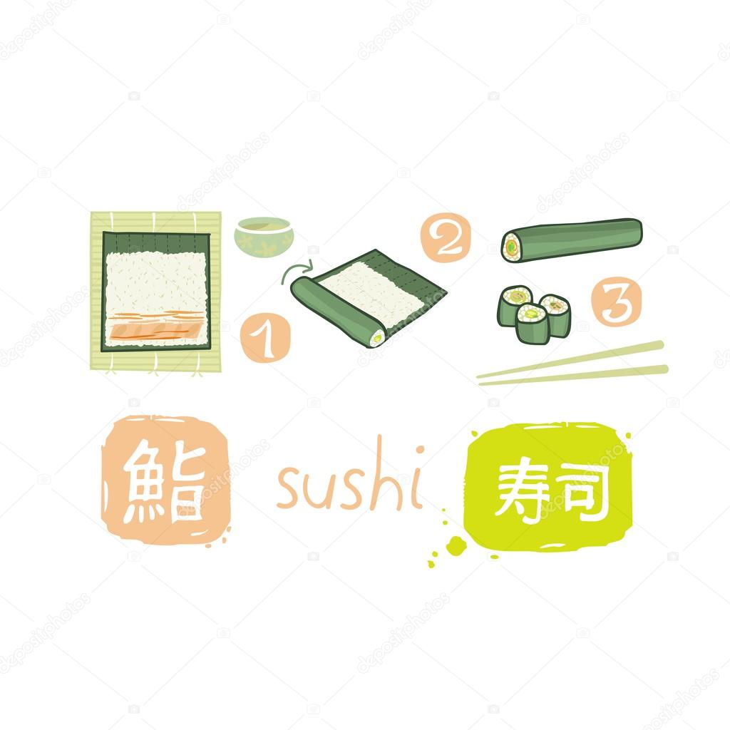 Sushi Set Stock Vector by ©Yurumi 45087693