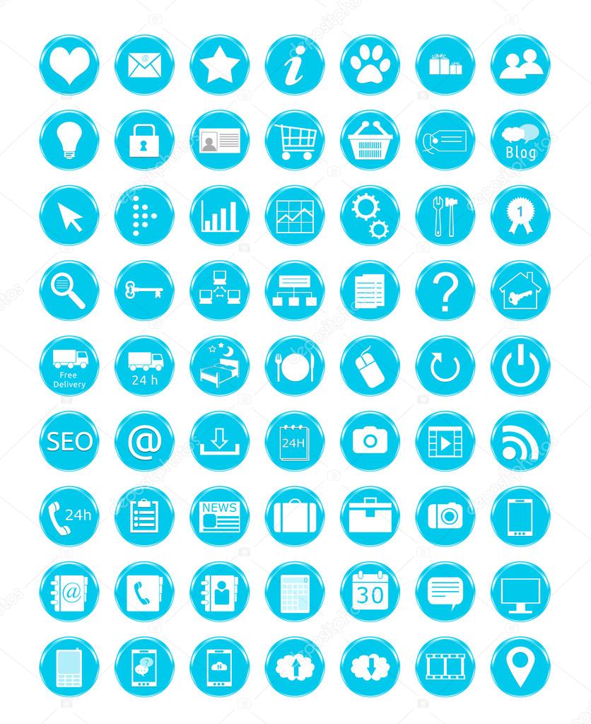 Blue icons — Stock Photo © miff32 #30568729