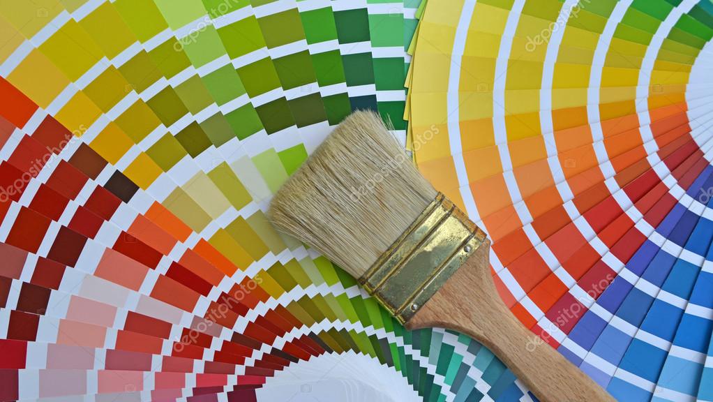 Pantone color catalog and a brush — Stock Photo © miff32 #37517649