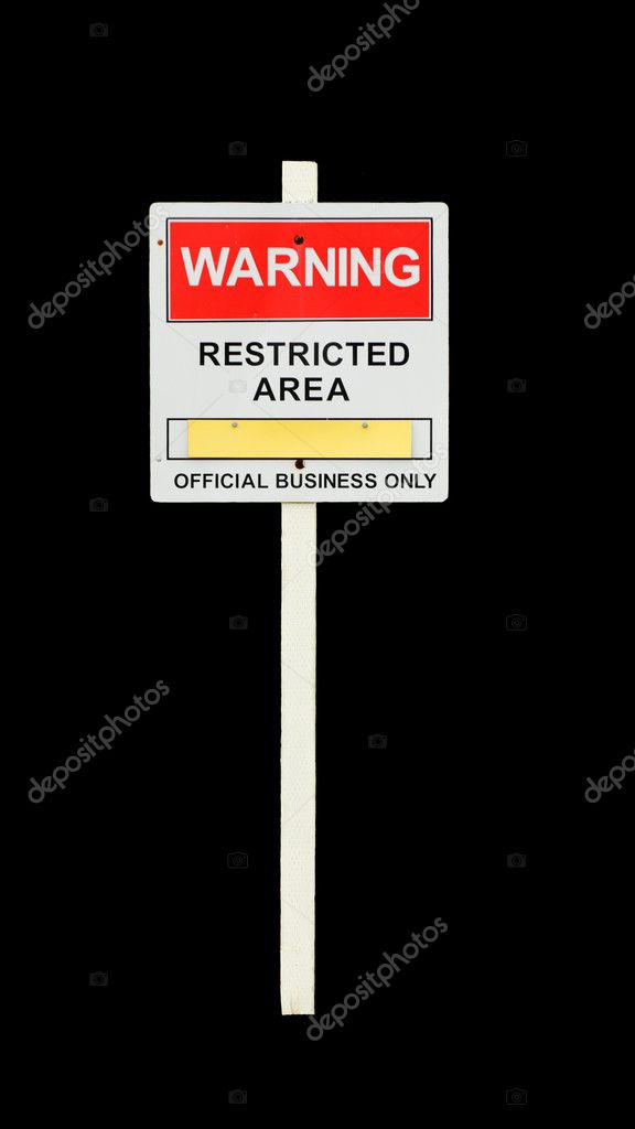 Warning - restricted area sign — Stock Photo © jeffbanke #30505991