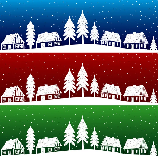 Christmas village Vector Art Stock Images | Depositphotos