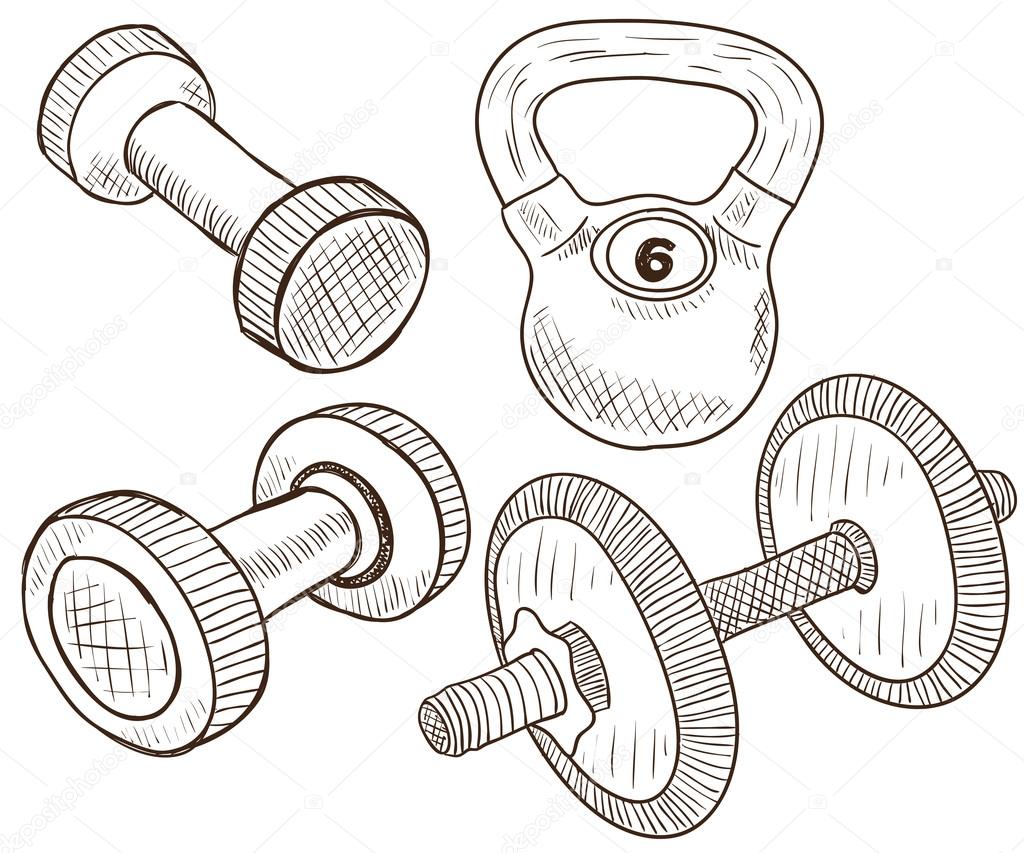 Hantelkritzeleien - Vektorgrafik: lizenzfreie Grafiken © kytalpa ...