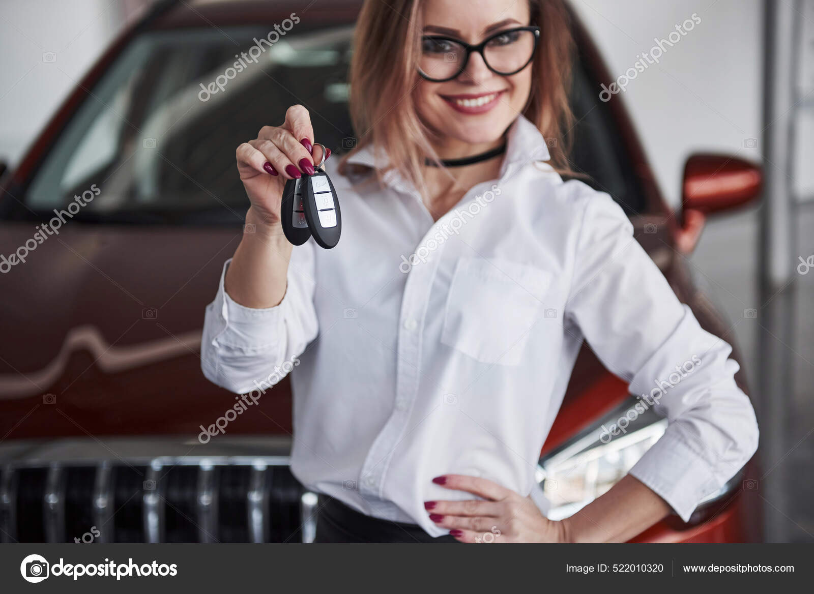 Congratulations Purchase Woman Eyewear White Shirt Stands Red ...