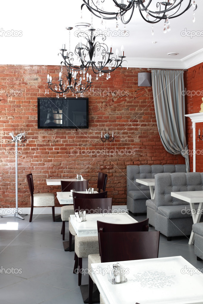 Luxury restaurant in european style — Stock Photo © fiphoto #32028339