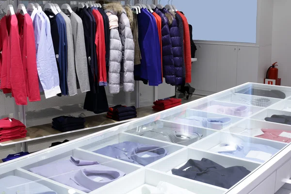 Brand new interior of cloth store - Stock Image - Everypixel