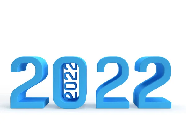 BLue 2022 small and big number as new year card. An business concept ...