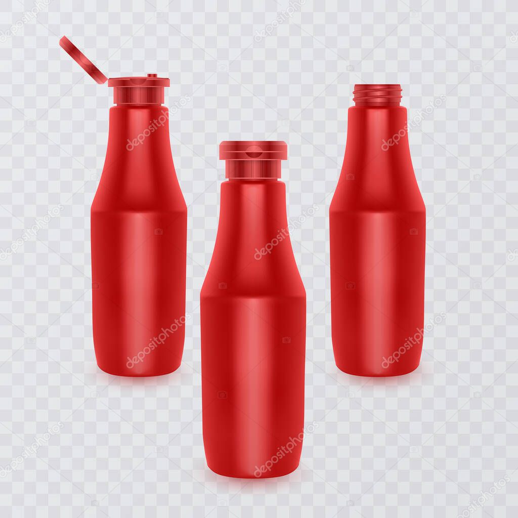 Botella de salsa de chile picante, Conjunto de botellas rojas para ...