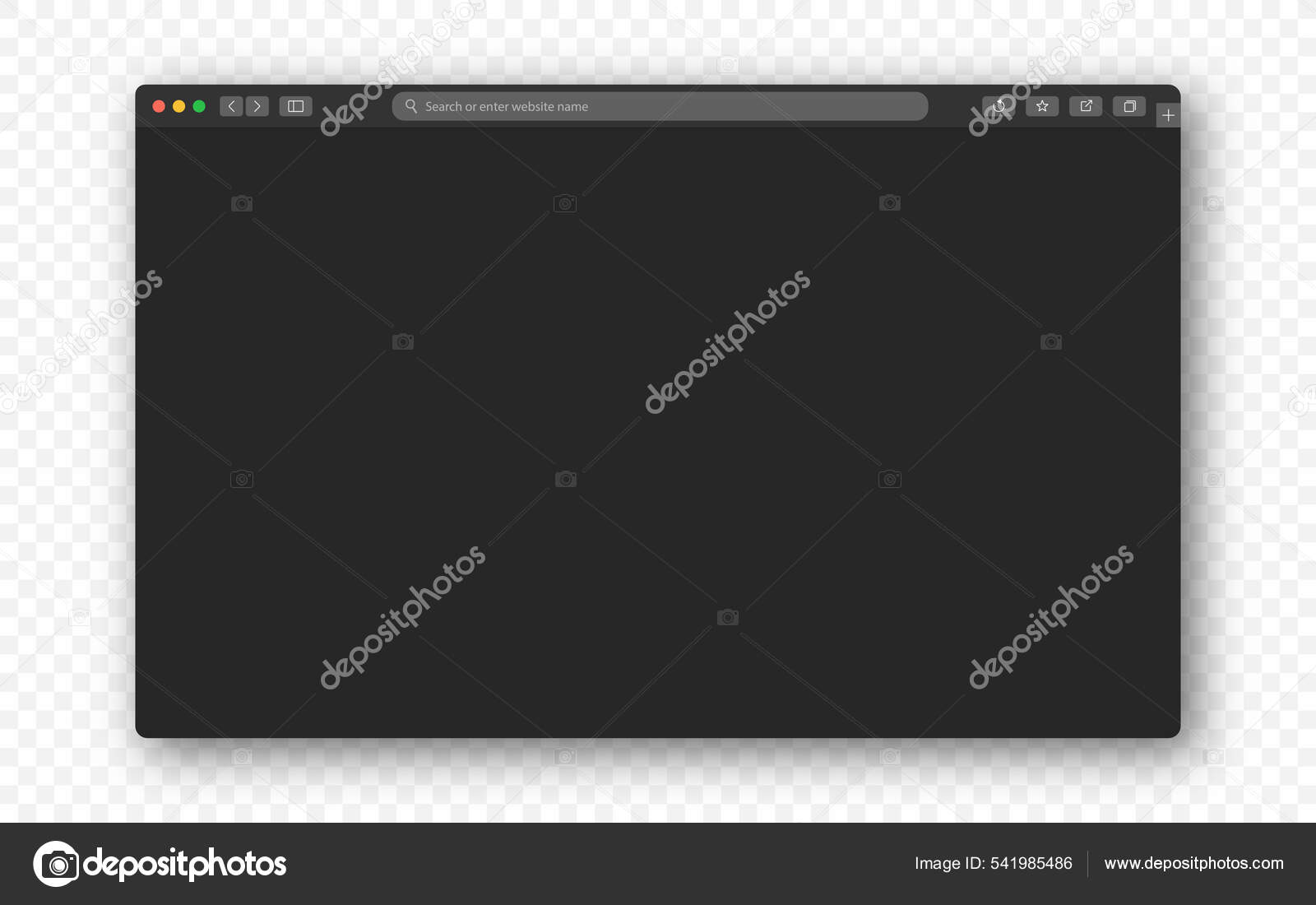 Browser Window Transparent Background Empty Web Page Browser Window ...