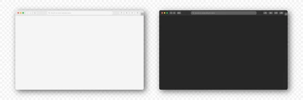Empty browser window on transparent background. Empty web page mockup with toolbar Stock Vector ...