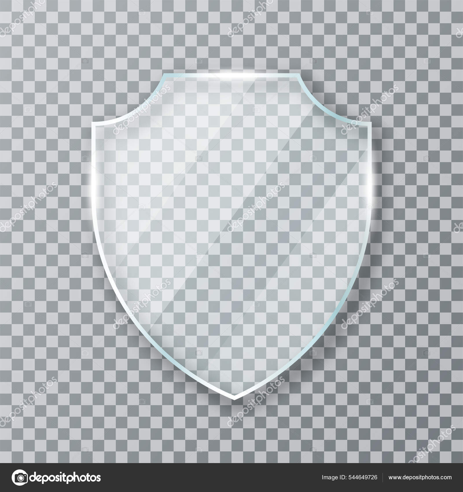 Glass Shield Transparent Glass Shield Acrylic Panel Conceptual Symbol ...