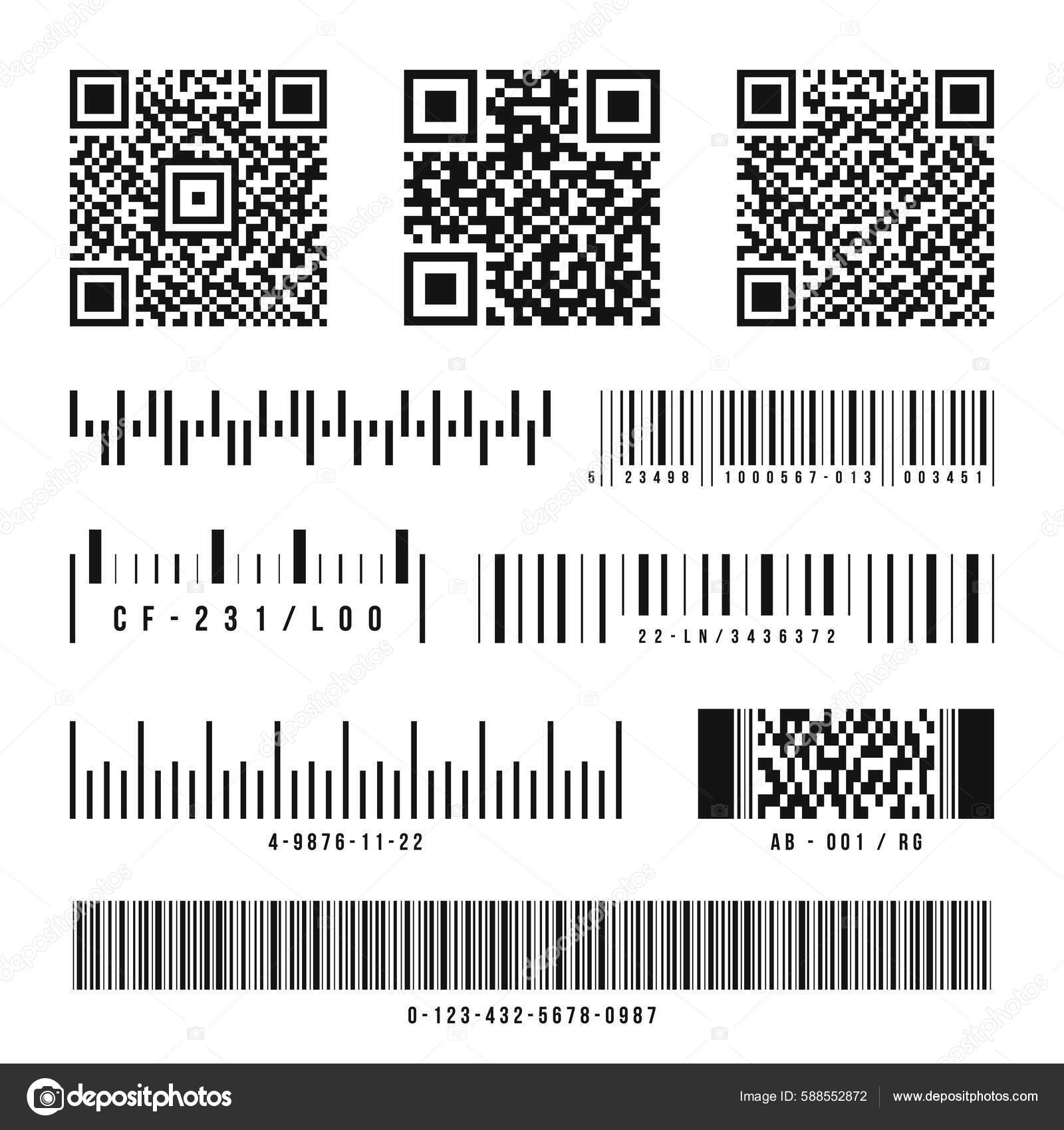 Code Barcode Collection Abstract Codes Barcodes Digital Information ...