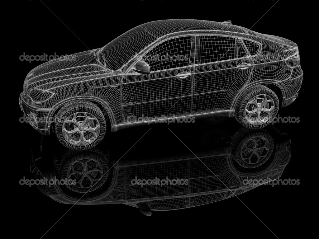 Wire car model Stock Photo by ©master3d 17180449
