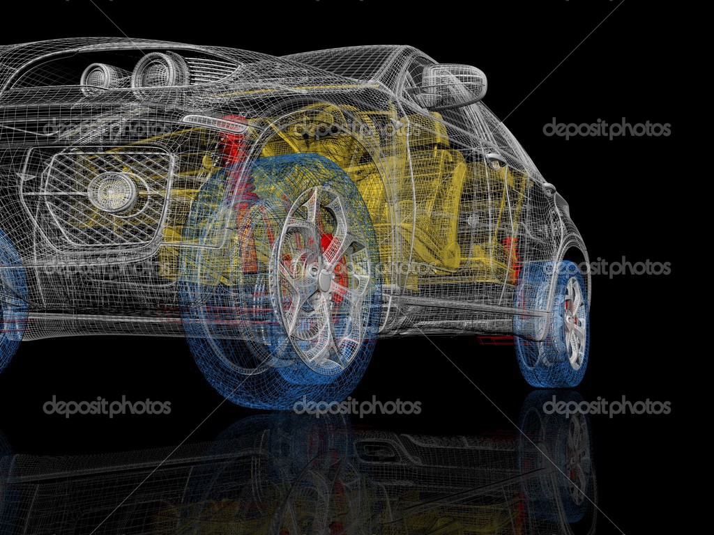 High detailed 3d car model. Stock Photo by ©master3d 31992015