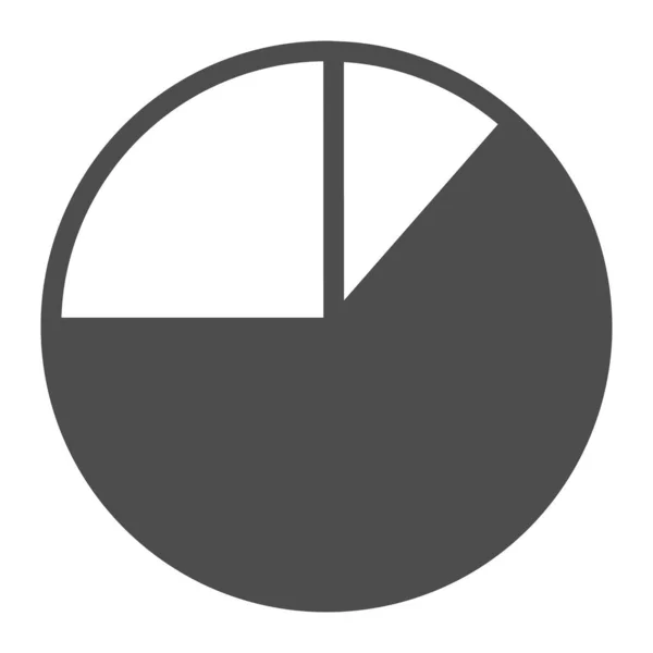 Pie chart with one eighth fraction solid icon, diagram concept, one ...