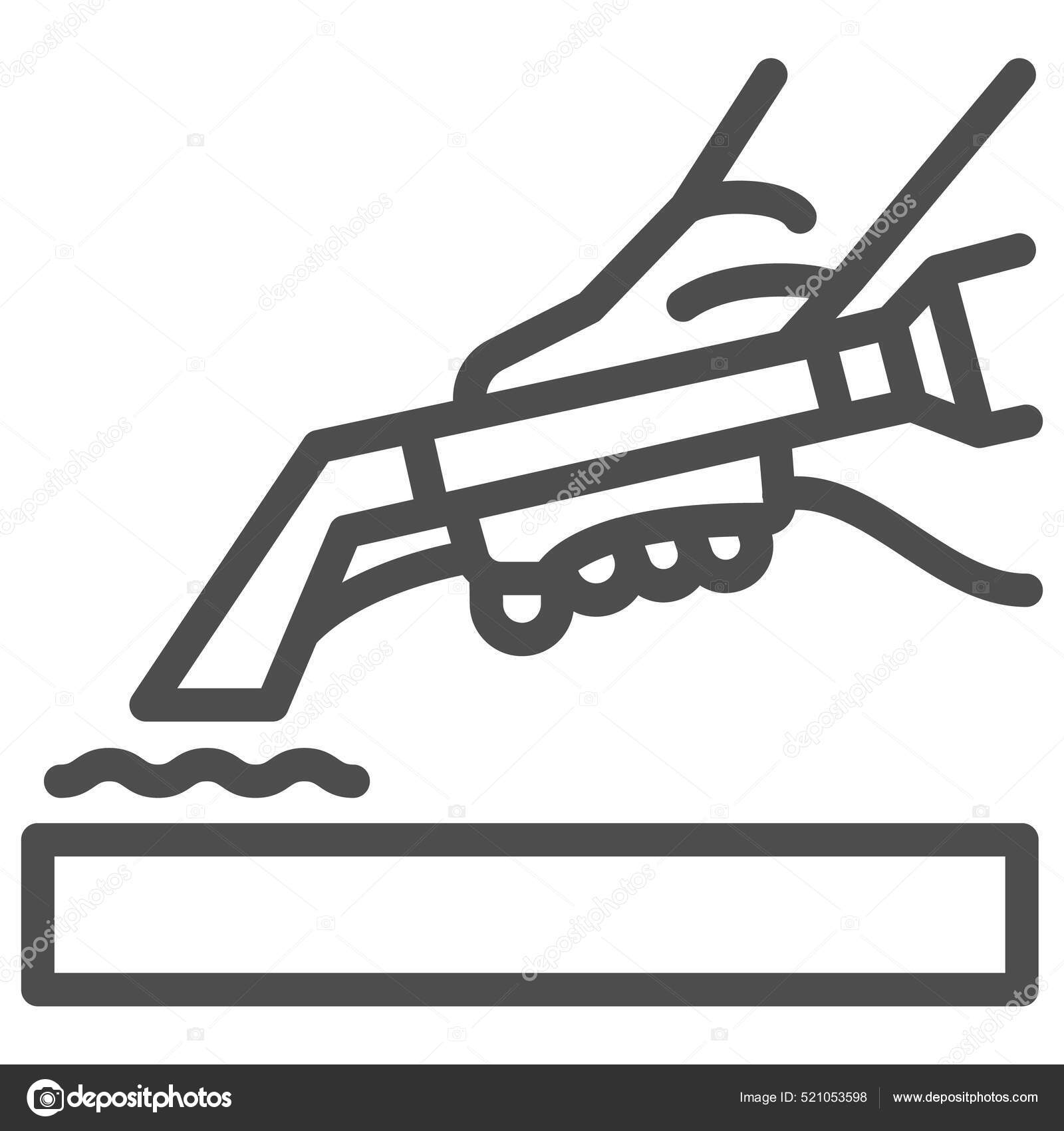 Surface treatment with cleaning agent line icon, dry cleaning concept ...