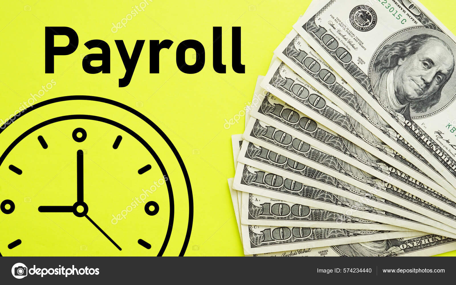 Payroll Check Shown Using Text — Stock Photo © andrewde #574234440