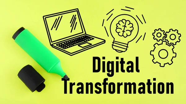 Digital transformation is shown using a text - Stock Image - Everypixel