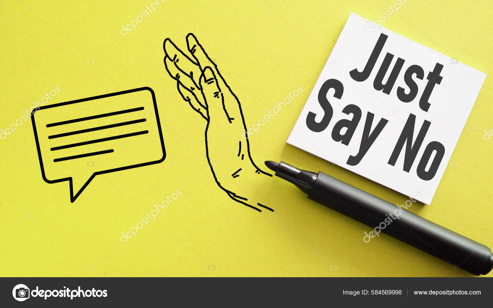 Just Say Shown Using Text Stock Photo by ©andrewde 584569998