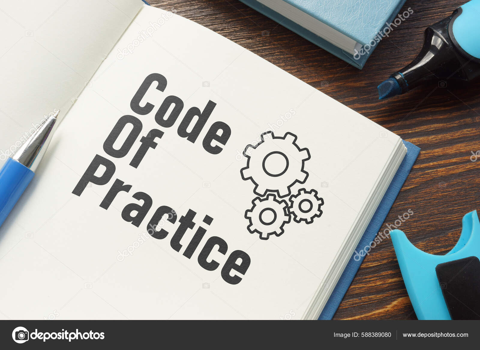 Code Practice Cop Shown Using Text — Stock Photo © andrewde #588389080