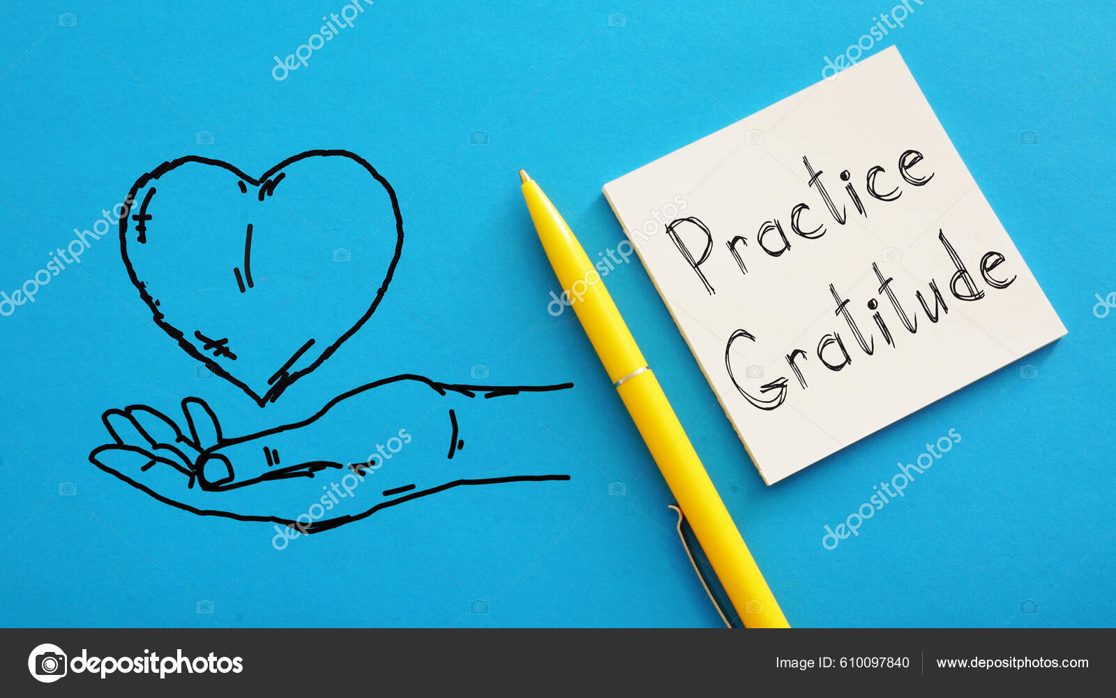 Practice Gratitude Shown Using Text — Stock Photo © andrewde #610097840