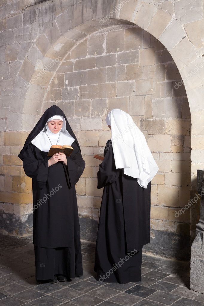 Two nuns in an old convent Stock Photo by ©Klanneke 39063099