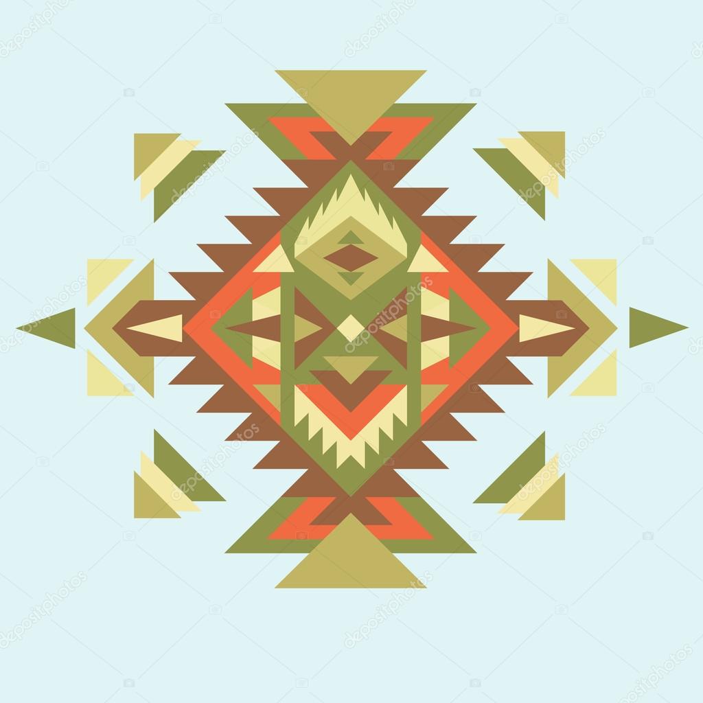 Invitation card with navajo design 2 — Stock Vector © radiocat #27499535