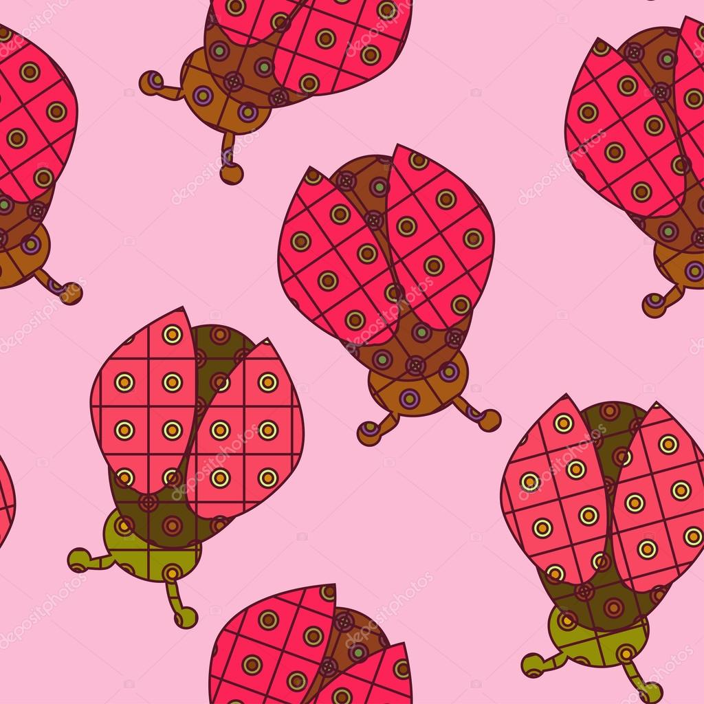 Ladybird pattern Stock Illustration by ©Ievgeniiaz #12173252