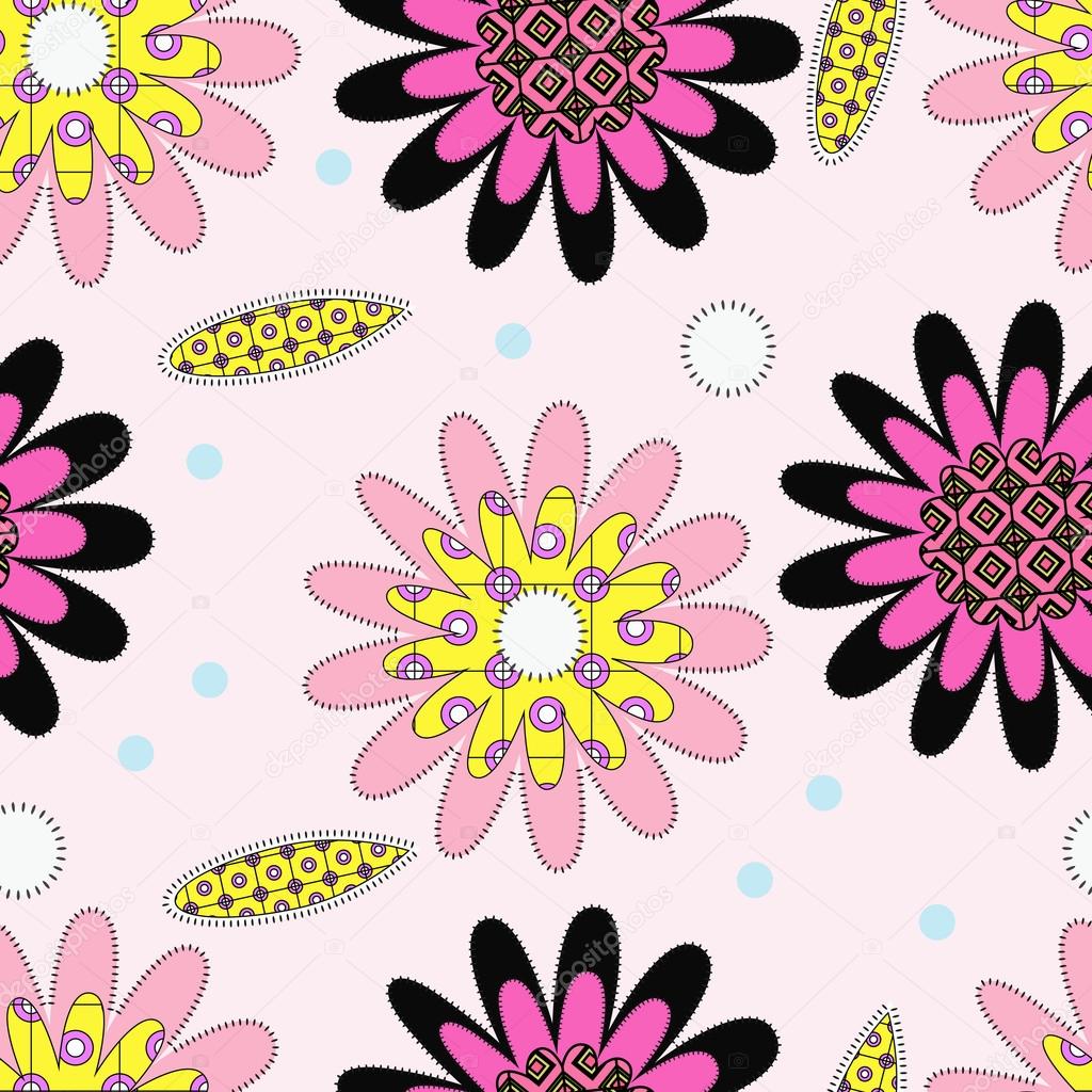 Bright daisies pattern Stock Vector Image by ©Ievgeniiaz #12698537